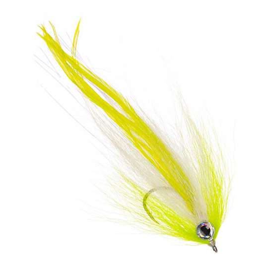 Stryker's Hollow Bunker Fly- chartreuse and white